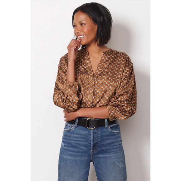 Sanctuary | Tops | 8 Msrp Sanctuary Modern Buttonup Blouse Spice | Poshmark